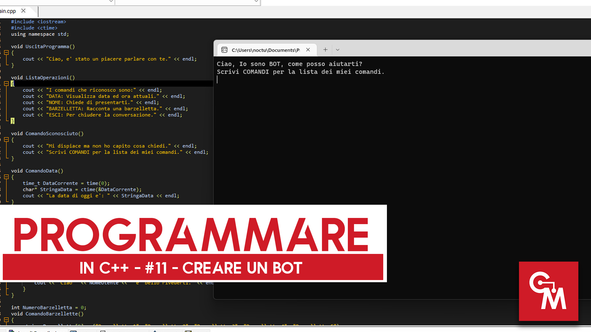 Imparare a programmare in C++ - #11 - Creare un BOT - ClaudioMasci