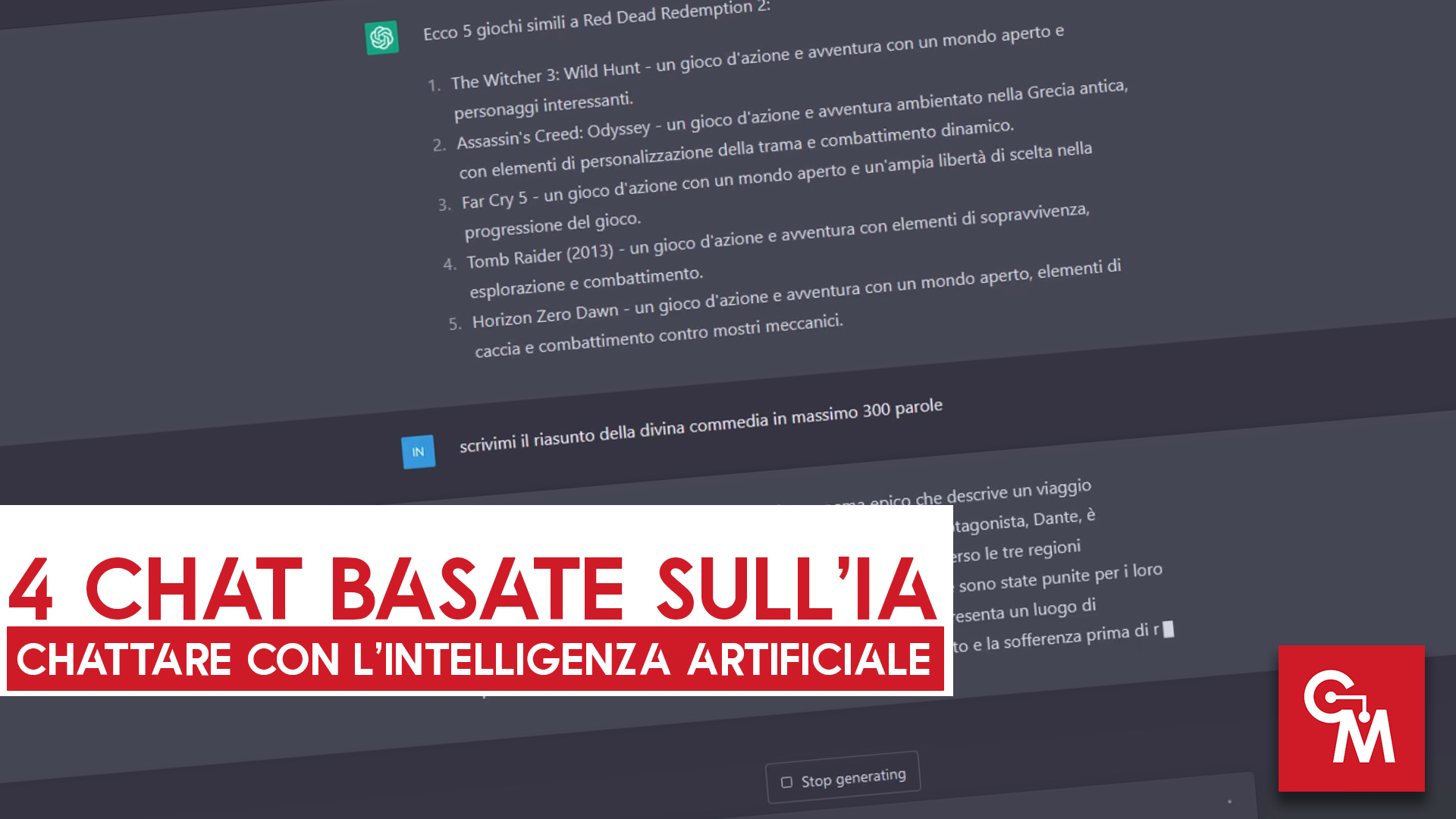 4 Chat basate sull'IA | Chattare con l'Intelligenza Artificiale - ClaudioMasci